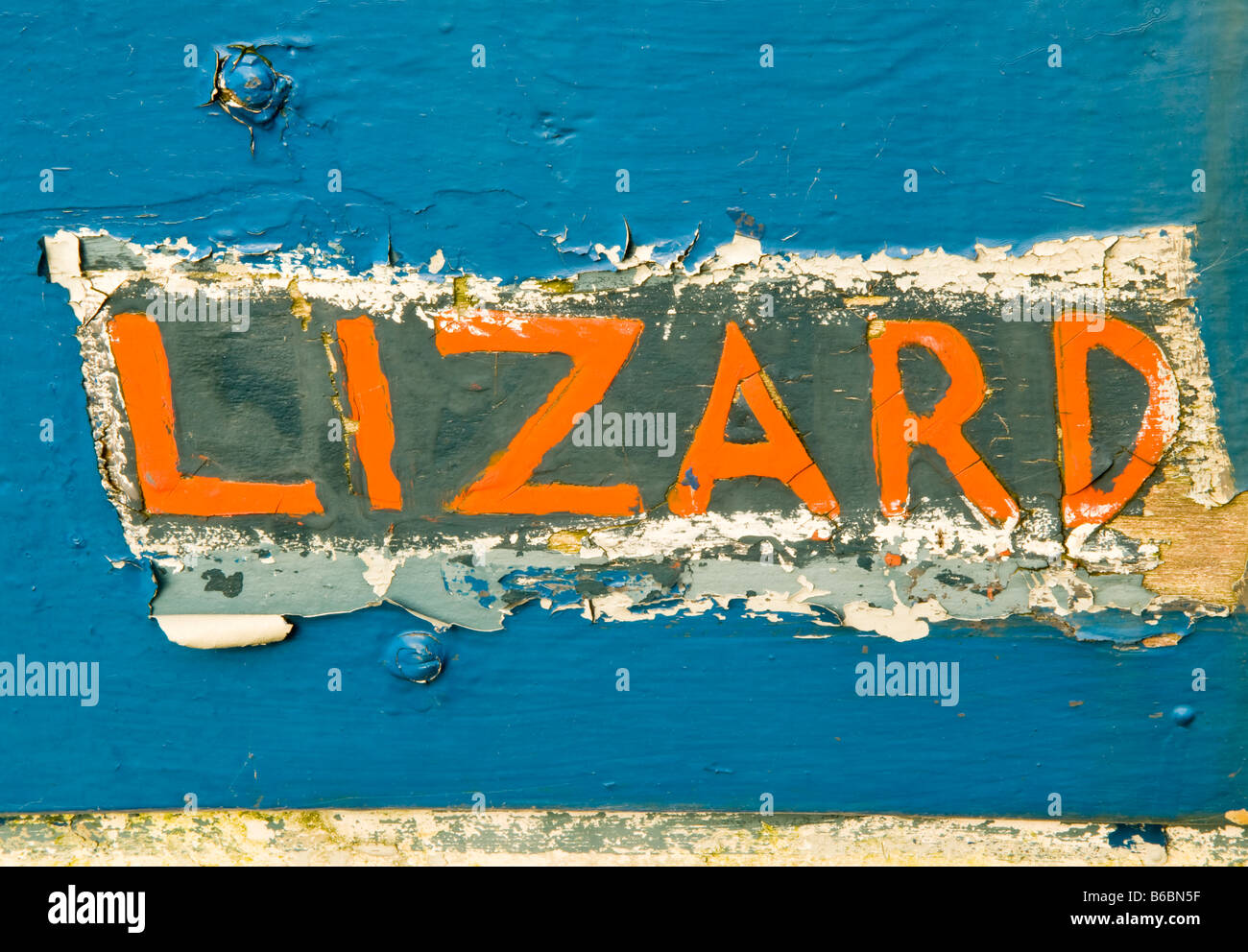 "Lizard" boat in a small Cornish harbour, Cornwall, UK Stock Photo - Alamy