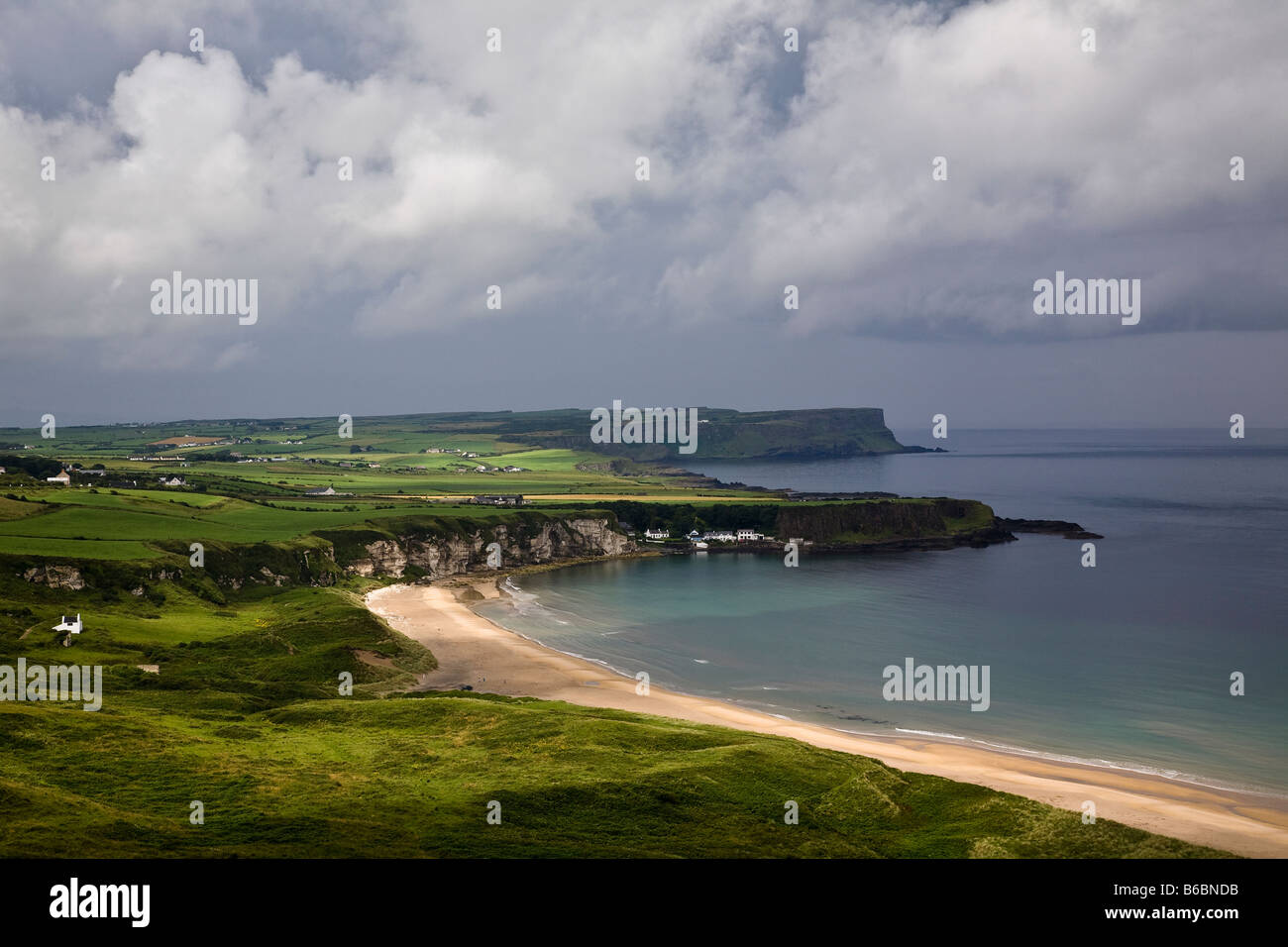 Whitepark Bay (National Trust) and view towards Portbradden, County ...