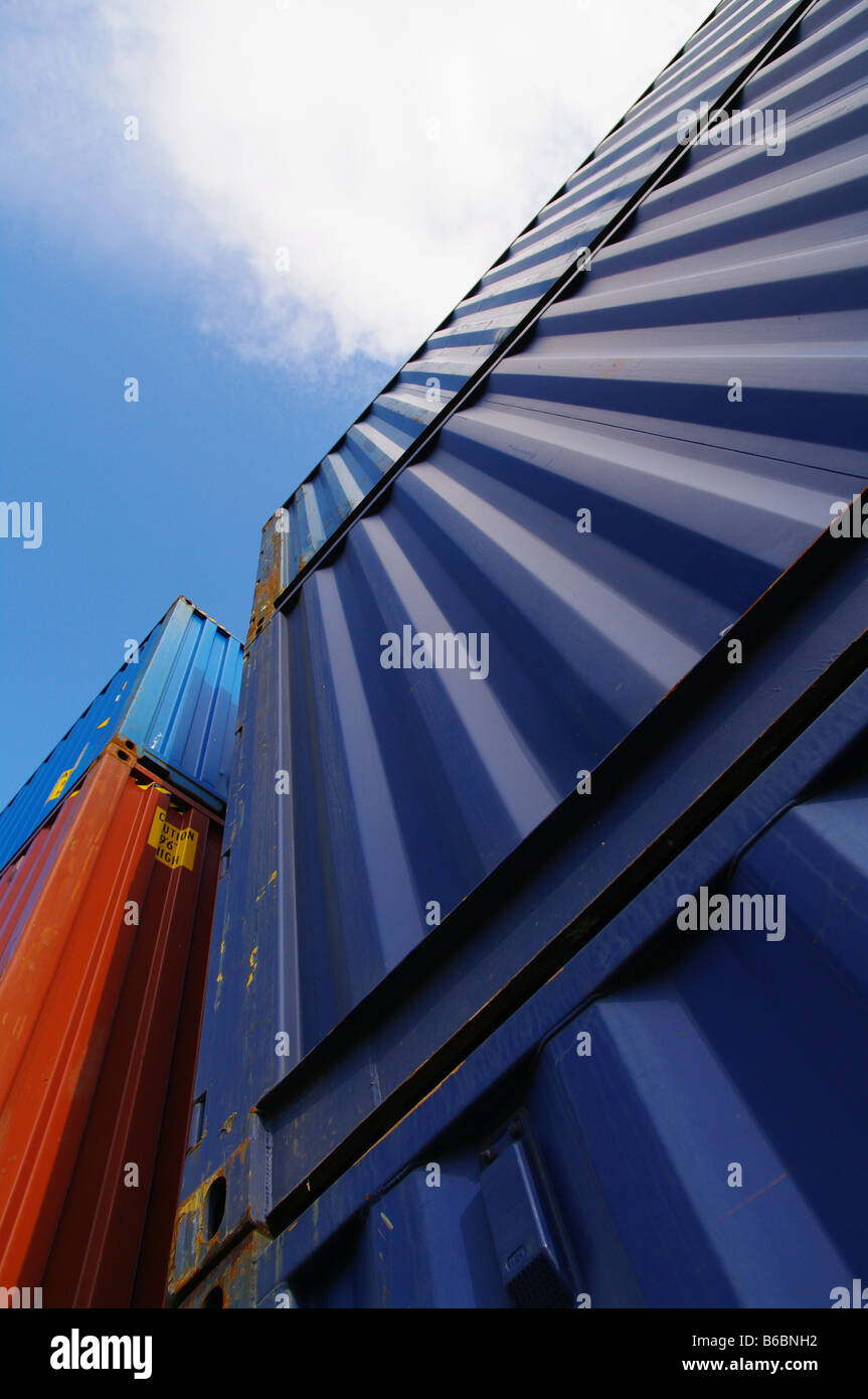 Container trailers in a terminal Stock Photo - Alamy