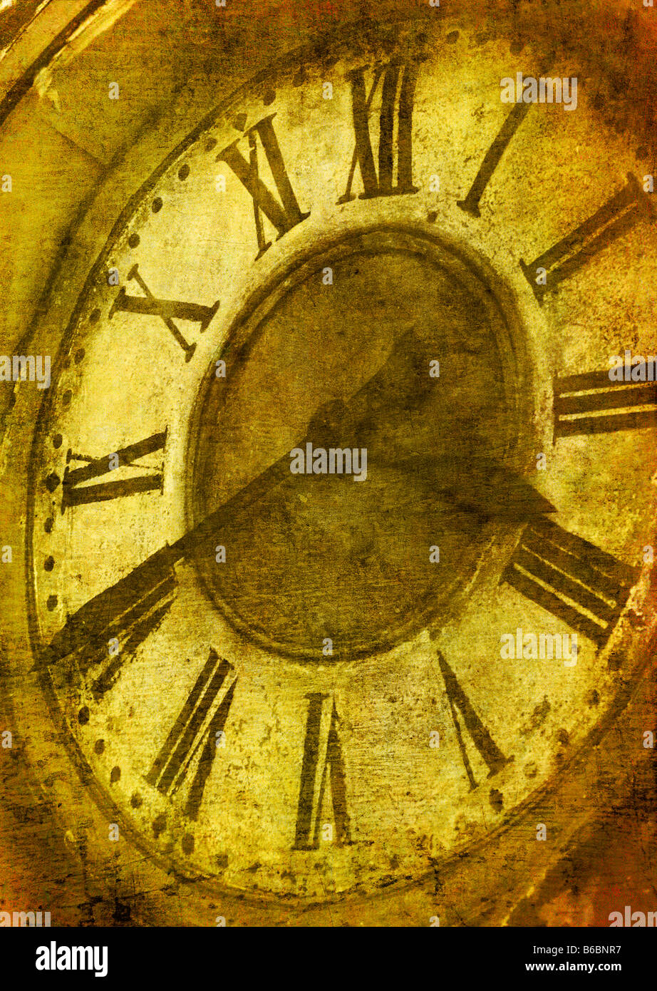 grunge image of ancient clock Stock Photo - Alamy