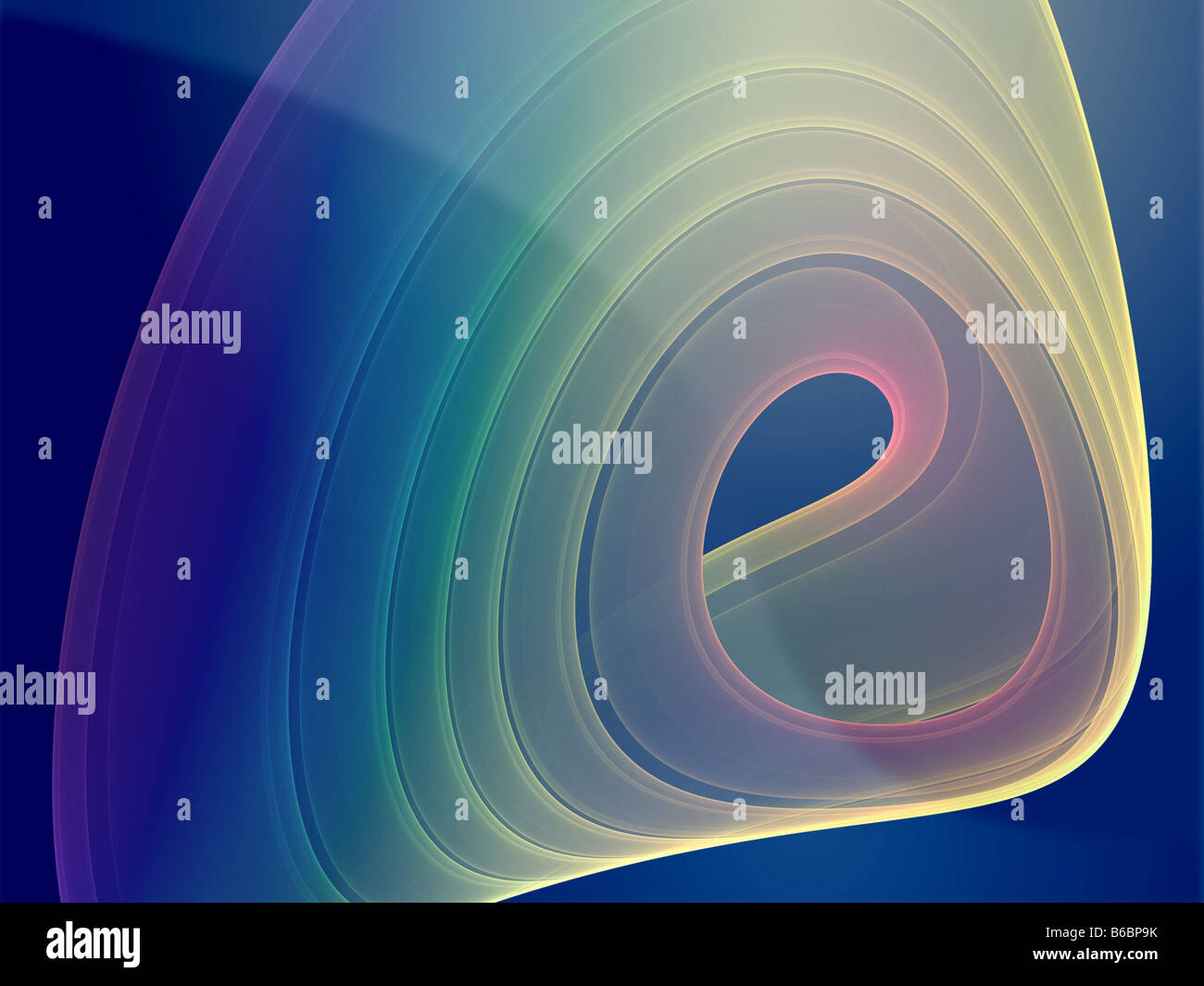 Abstract wallpaper illustration of wavy flowing energy and colors Stock ...
