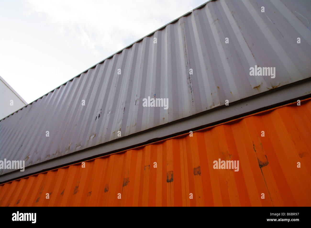 Container trailers in a terminal Stock Photo - Alamy