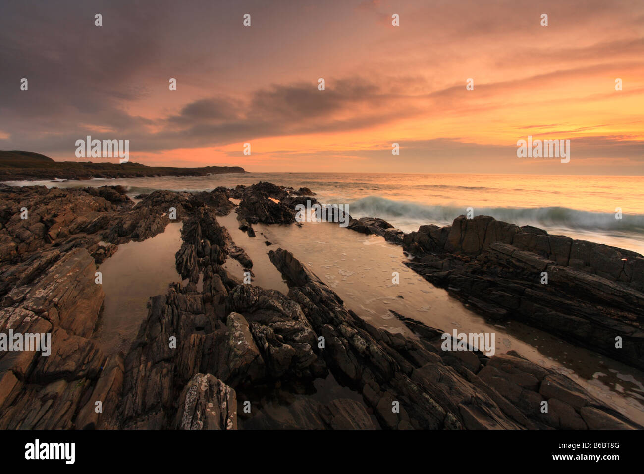 "Scottish Sunset" Saligo Bay, Island of Islay, Scotland Stock Photo - Alamy