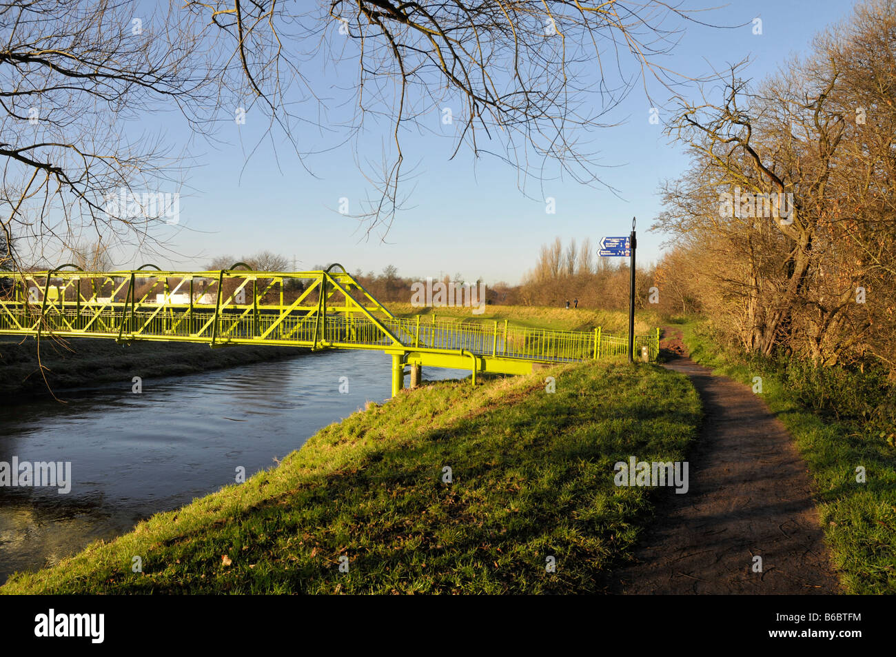 simon bridge at didsbury bridging the river mersey Stock Photo - Alamy