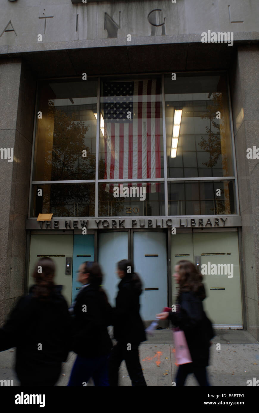 The closed Donnell Library branch of the New York Public Library Stock ...
