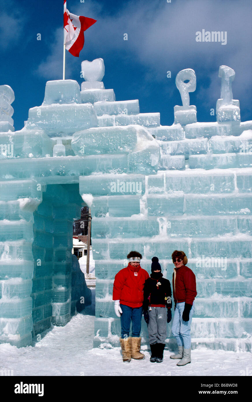 Ice block house in Vermont USA Stock Photo - Alamy
