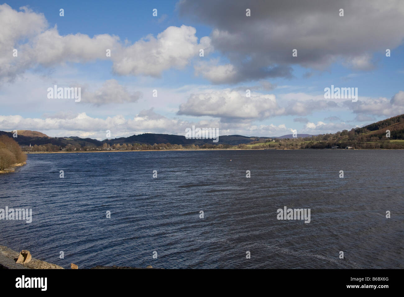 View of Bala lake,blue water, North Wales. UK. Horizontal 81726 Bala ...