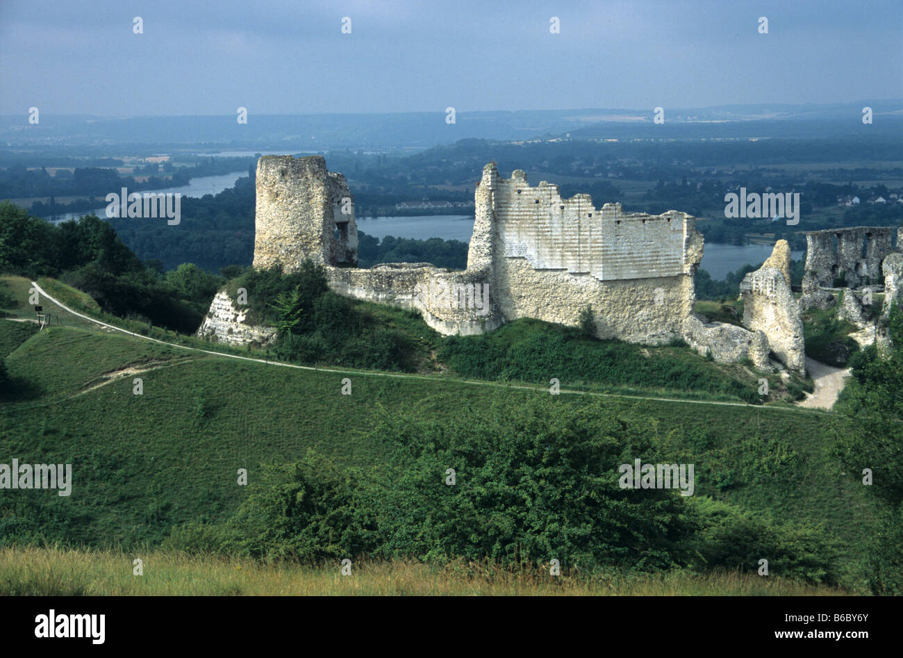 Château-Gaillard, a ruined medieval castle built by Richard I, the ...