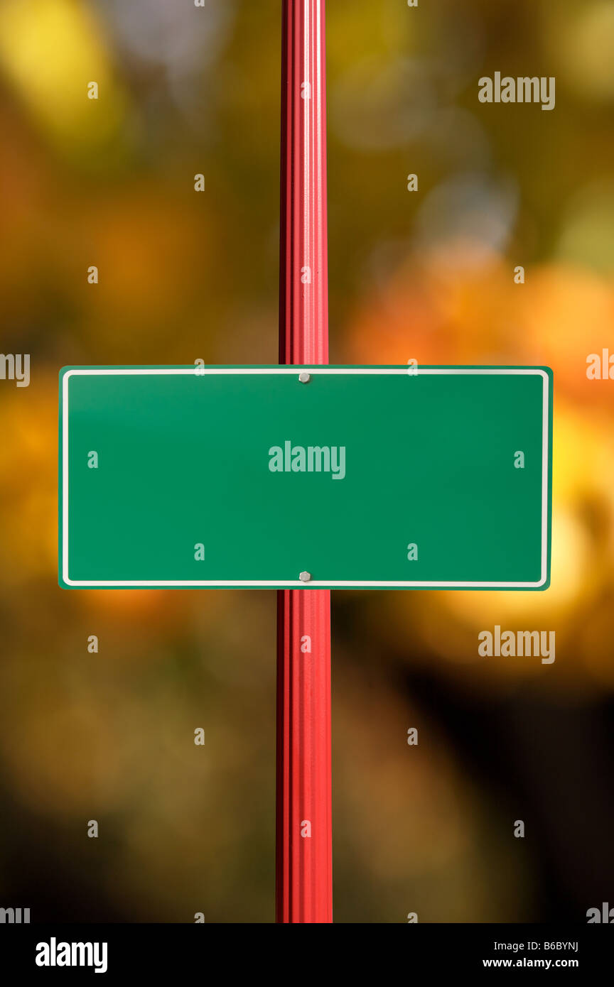 blank green traffic sign Stock Photo - Alamy