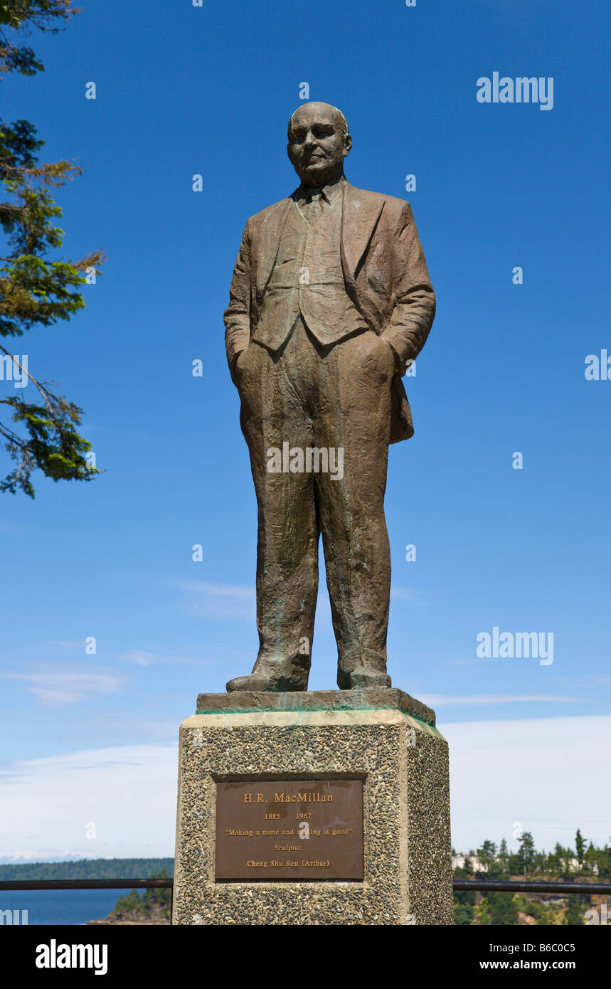 Statue of H R Macmillan Chemainus "Vancouver Island" "British Columbia ...