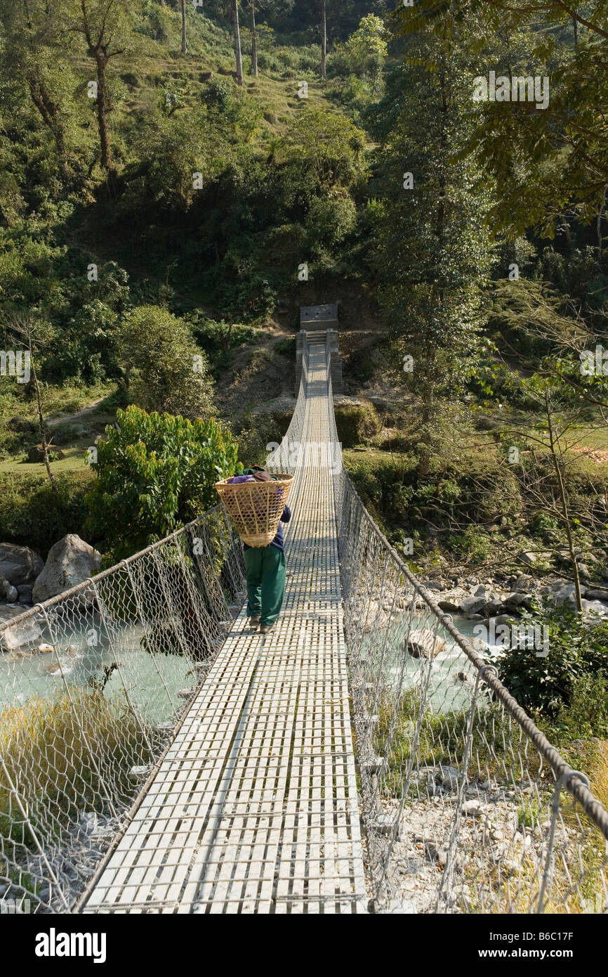Bridge birethanti nepal hi-res stock photography and images - Alamy