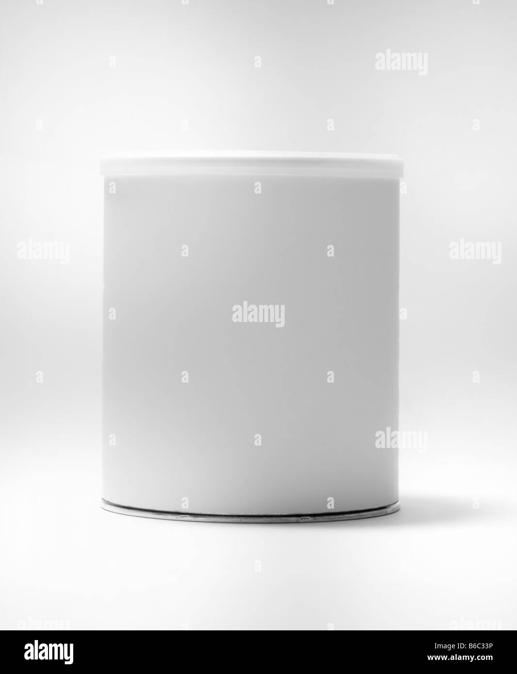 blank plain white labeled can Stock Photo - Alamy