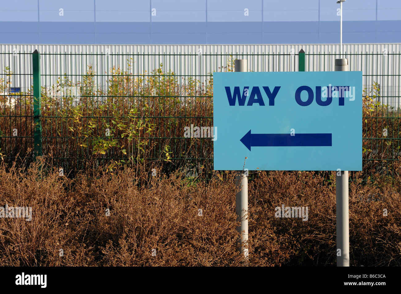 Way Out sign Stock Photo - Alamy