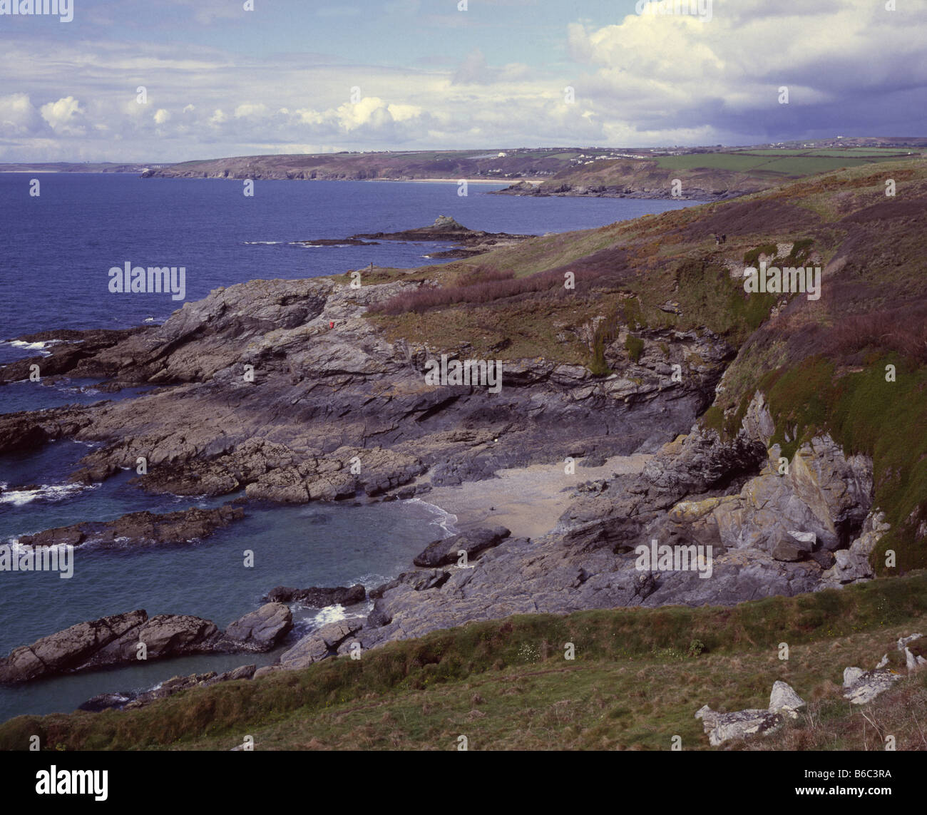 Prussia Cove coastal path Cornwall UK Stock Photo - Alamy