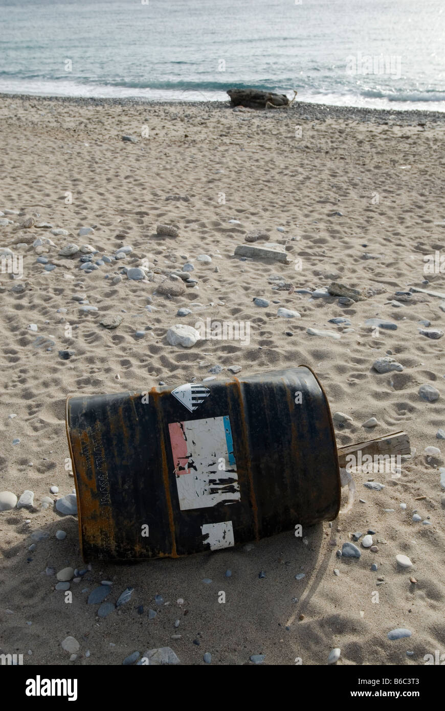 barrel at the beach Stock Photo - Alamy