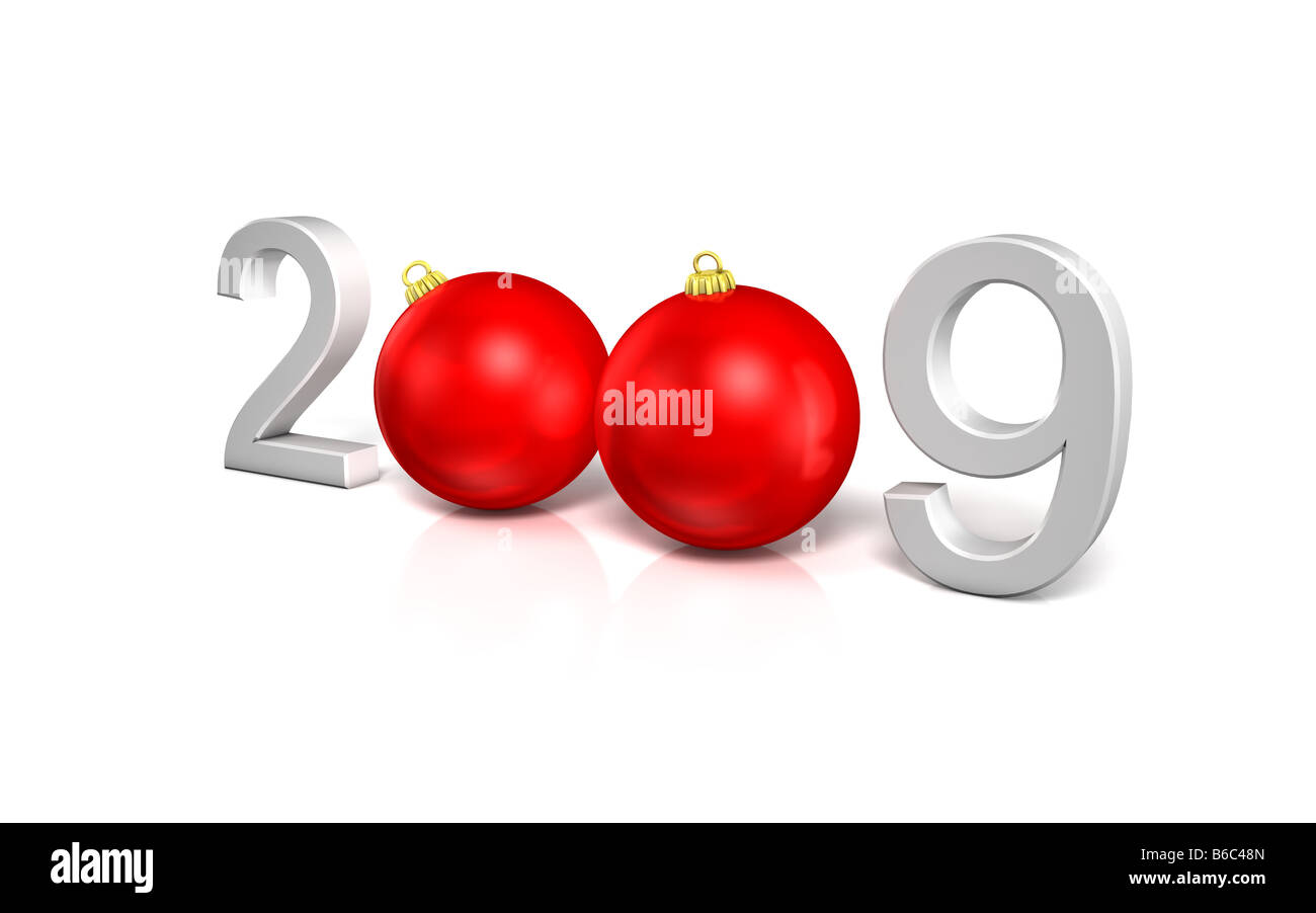 happy newyear red greeting card on white background Stock Photo - Alamy