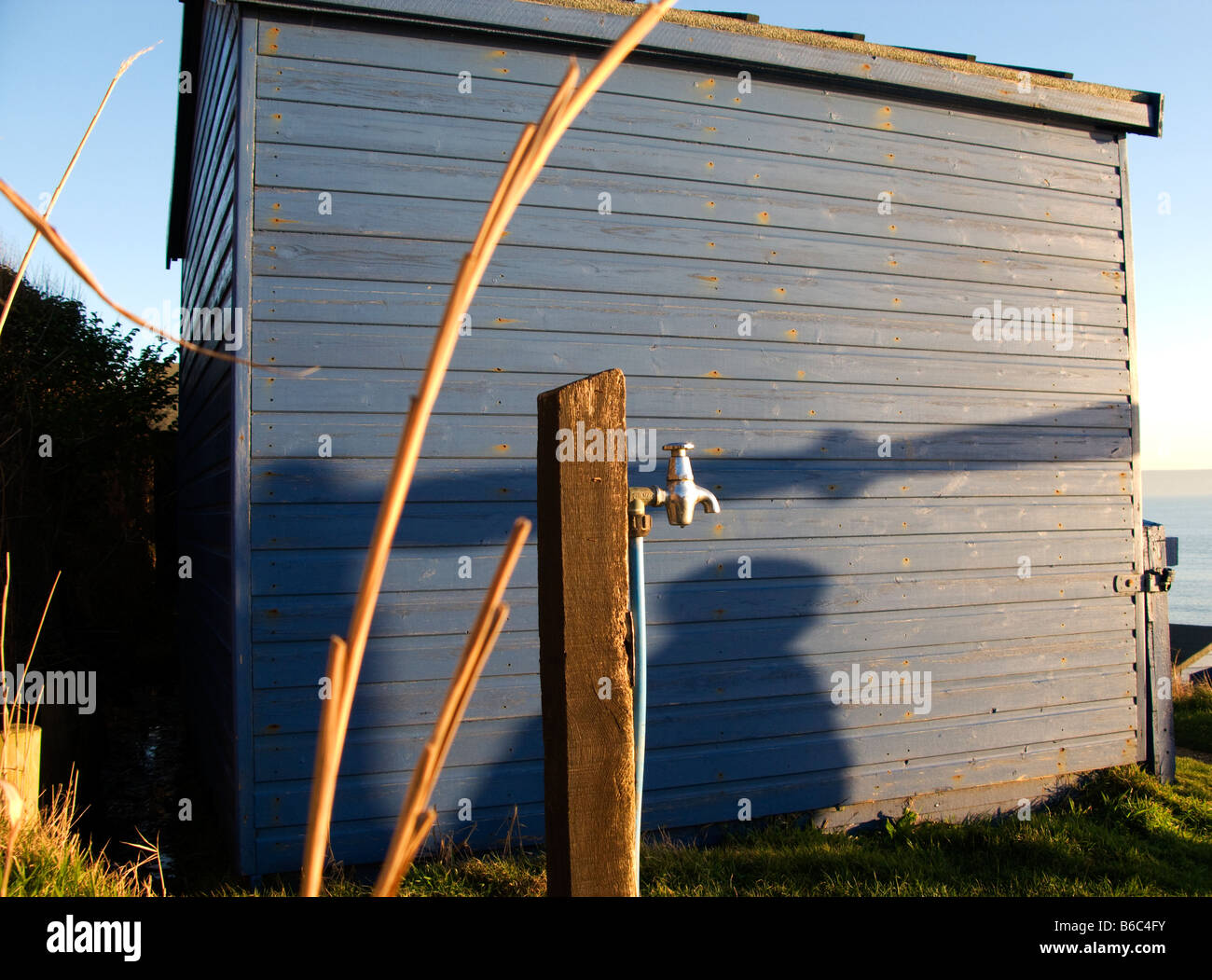 Tap Outside Beach Hut Stock Photo - Alamy