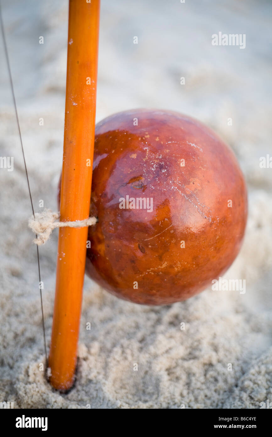 A berimbau used in Capoeira on the beach at Leblon Rio de Janeiro ...