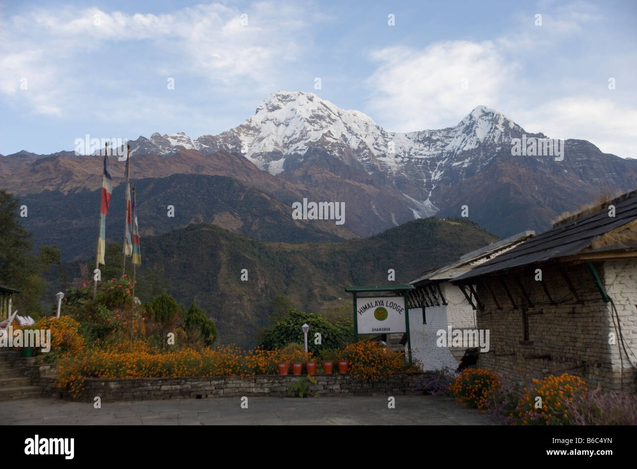 Dawn over Annapurna South Mountain from the Ker and Downey Himalaya ...