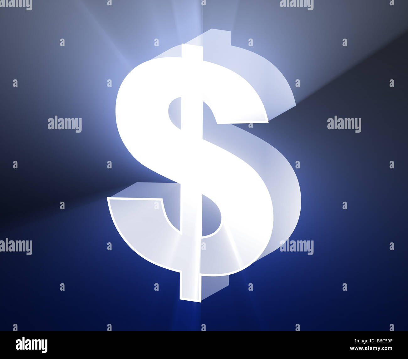 US Dollar currency symbol illustration glowing light effect Stock Photo ...