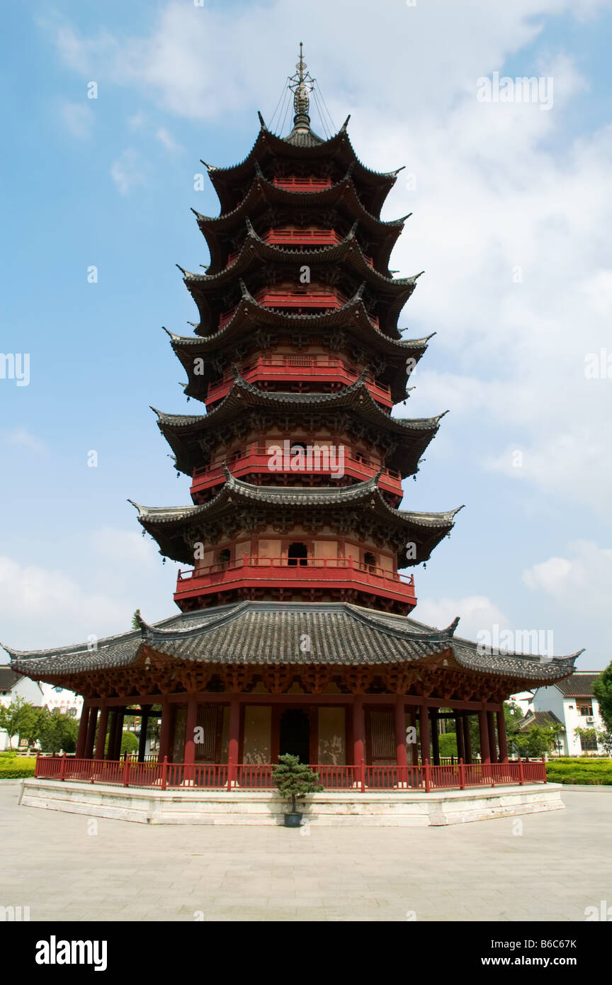 The picture of pagoda taken at Coiled Gate garden, SuZhou Stock Photo ...