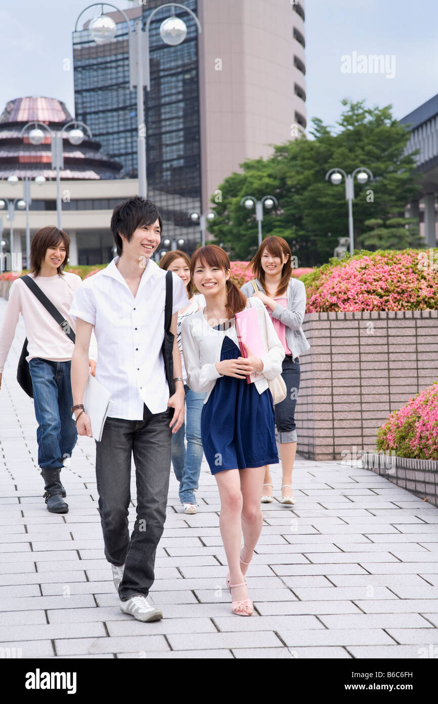 College students walking Stock Photo - Alamy