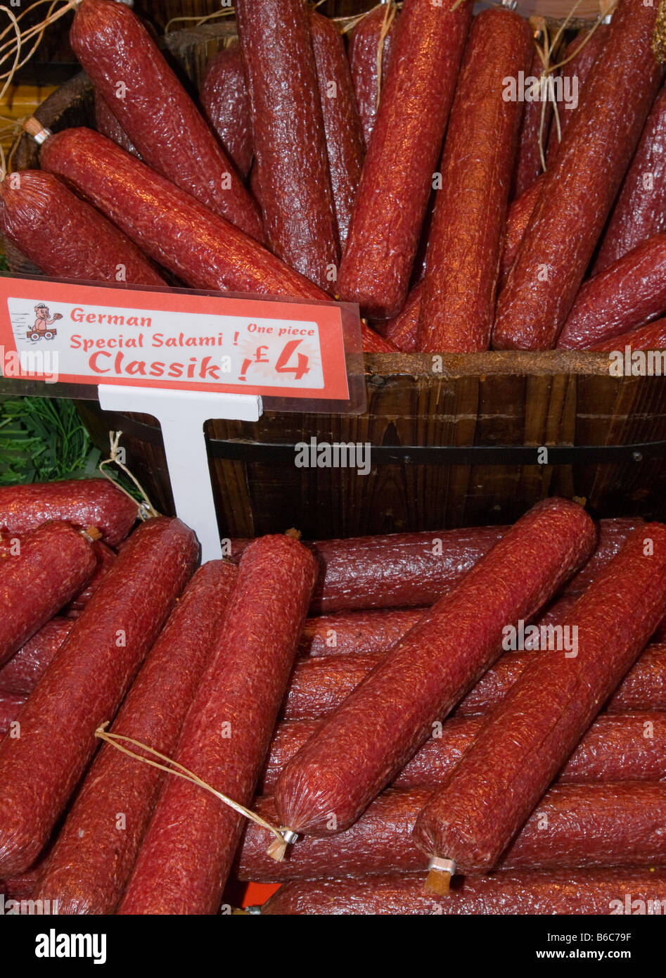 German sausages salamis hi-res stock photography and images - Alamy