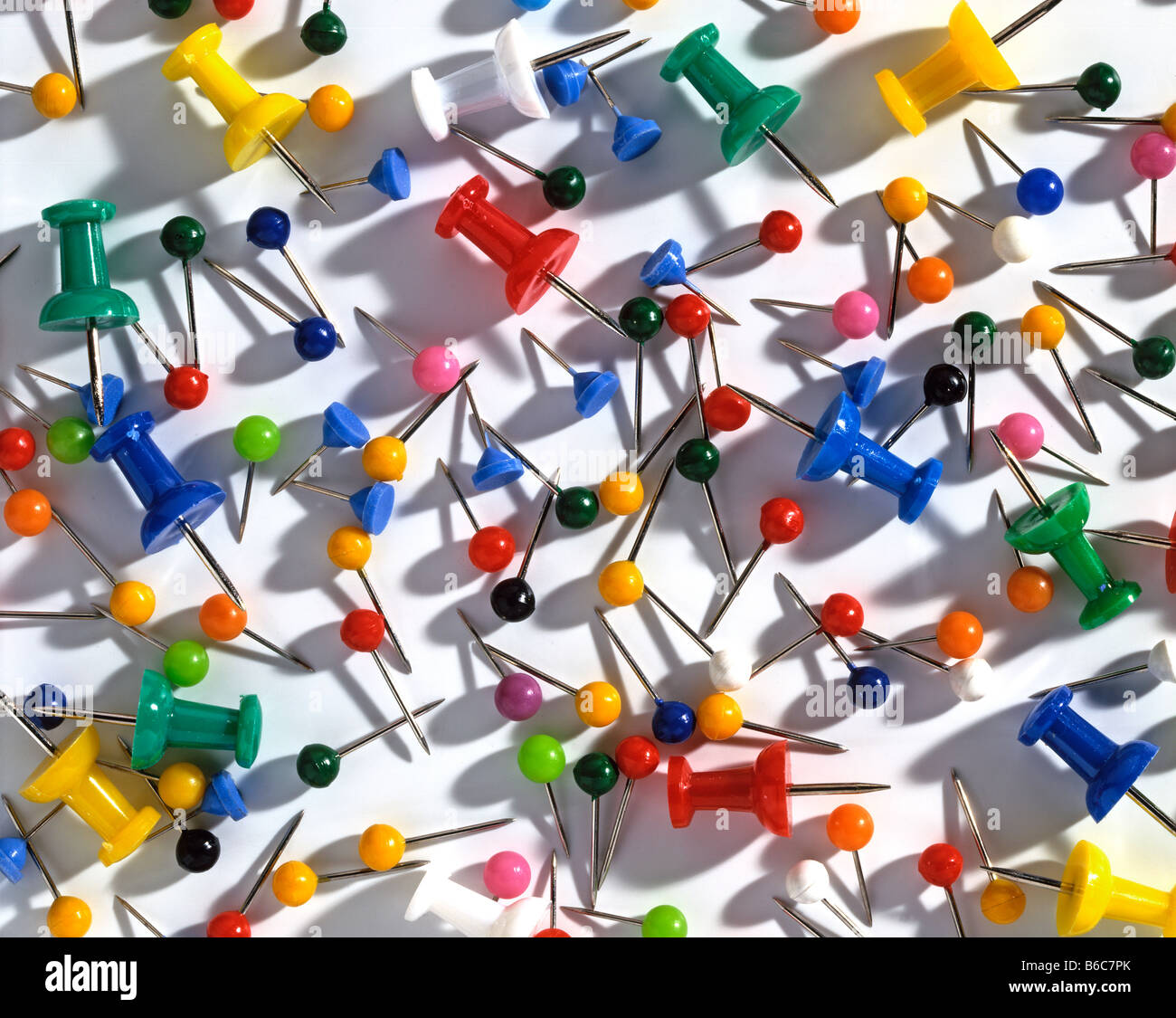 Multi-coloured assortment of pins /map pins. Picture by Paddy ...