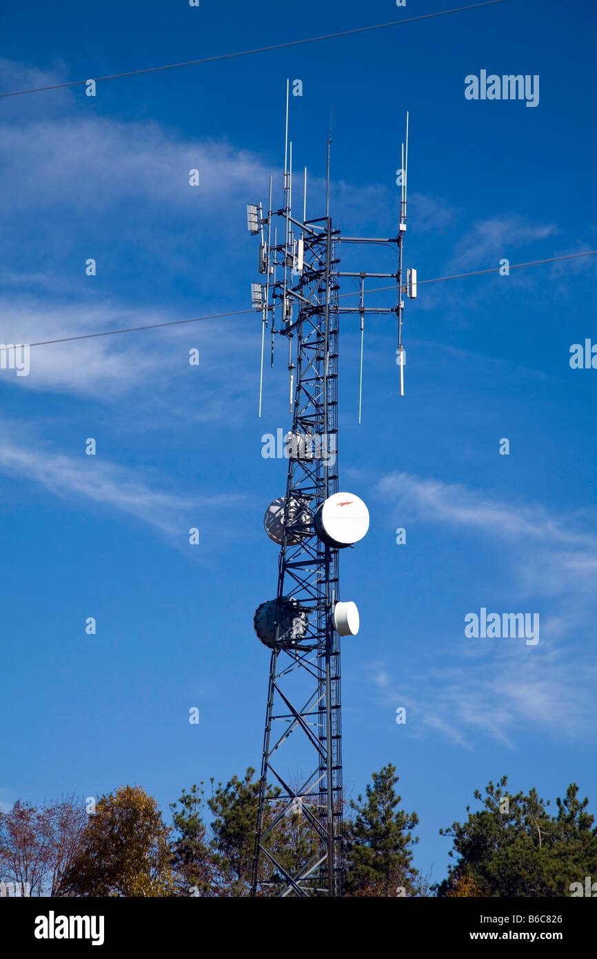 Communications Tower for Cell Phone operation Stock Photo - Alamy