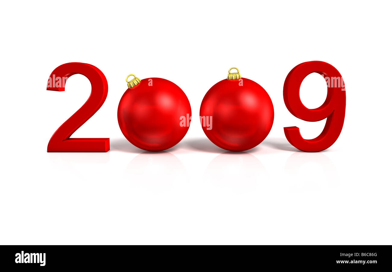 happy newyear red greeting card on white background Stock Photo - Alamy