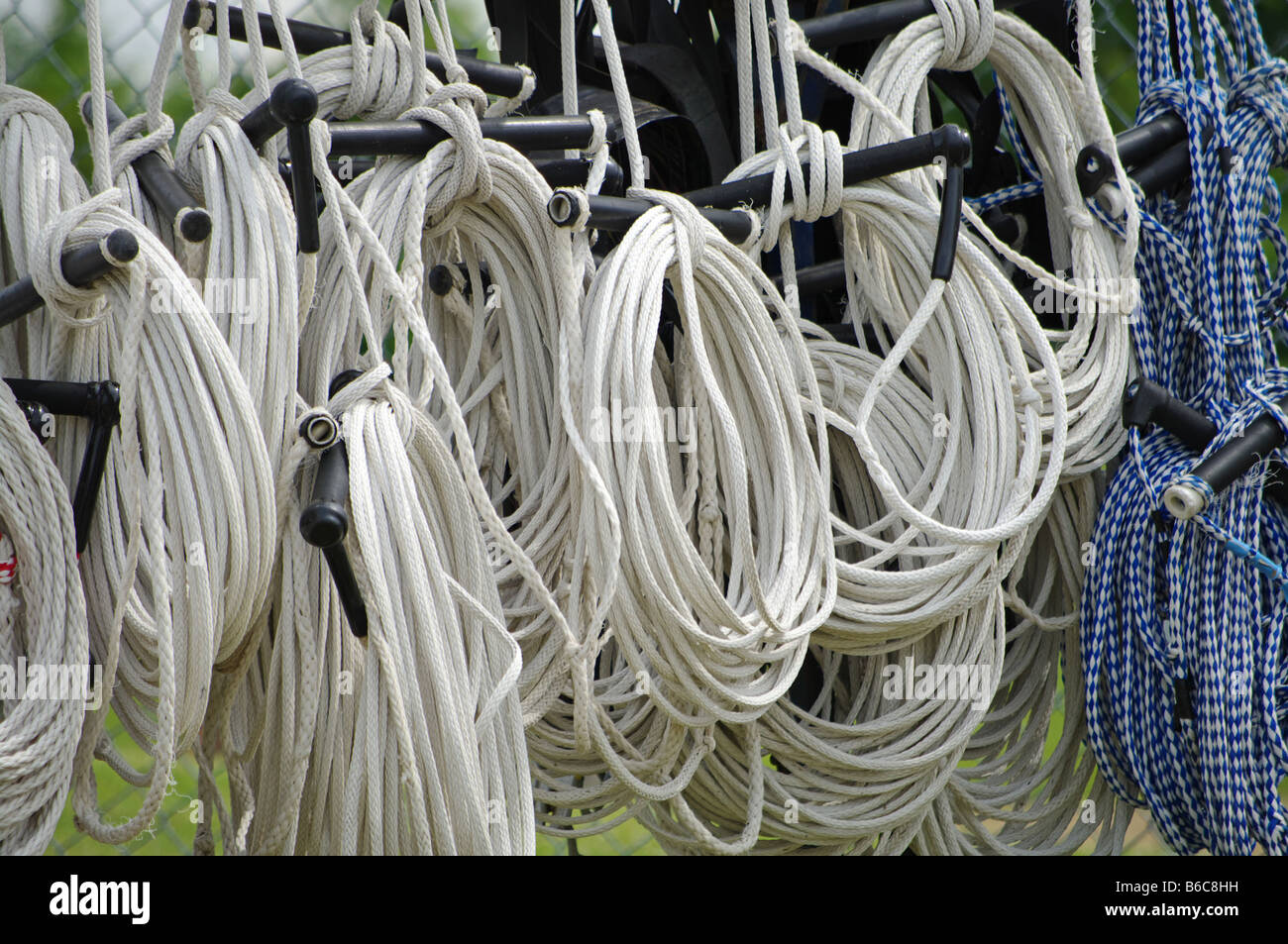 Rolled up ropes Stock Photo - Alamy