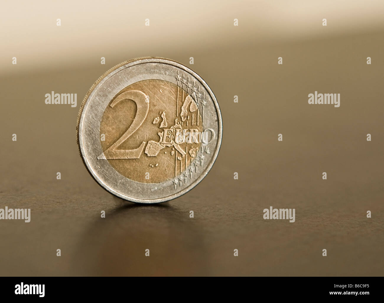 A 2 euros coin is seen in a posed photo Stock Photo - Alamy