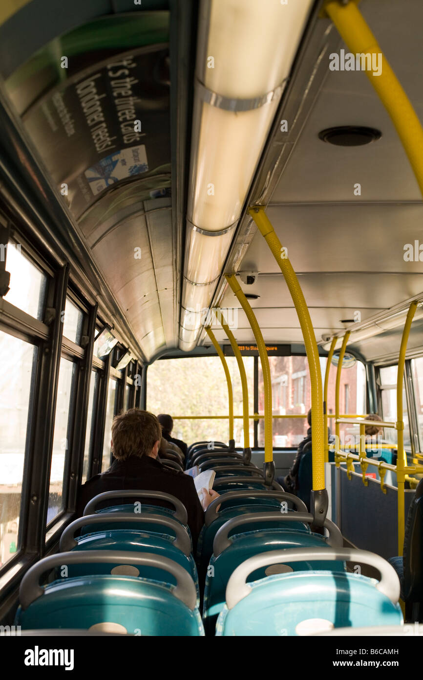people on the upper deck of a London bus Stock Photo - Alamy