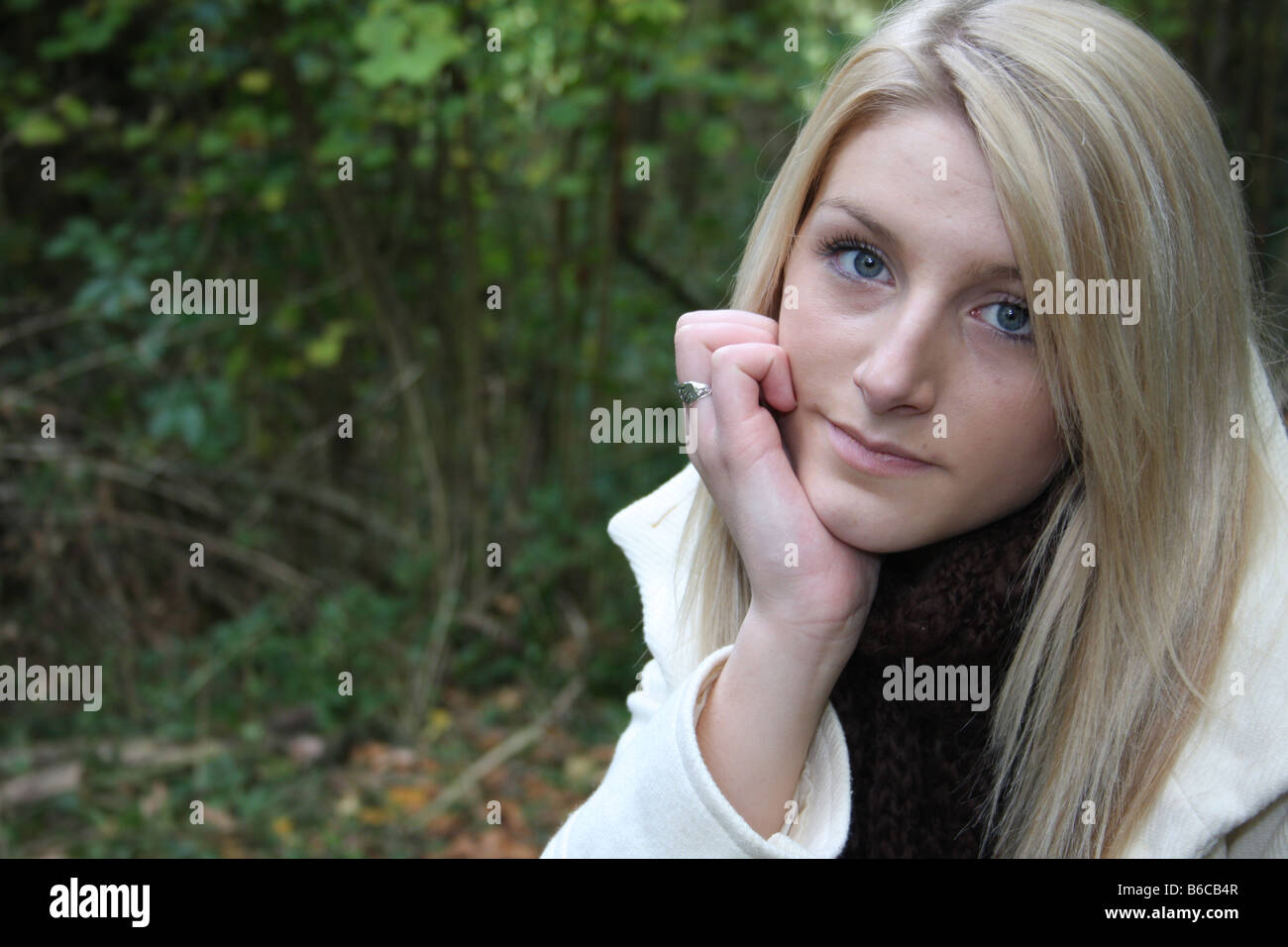 A portrait of an English teenage girl Stock Photo - Alamy