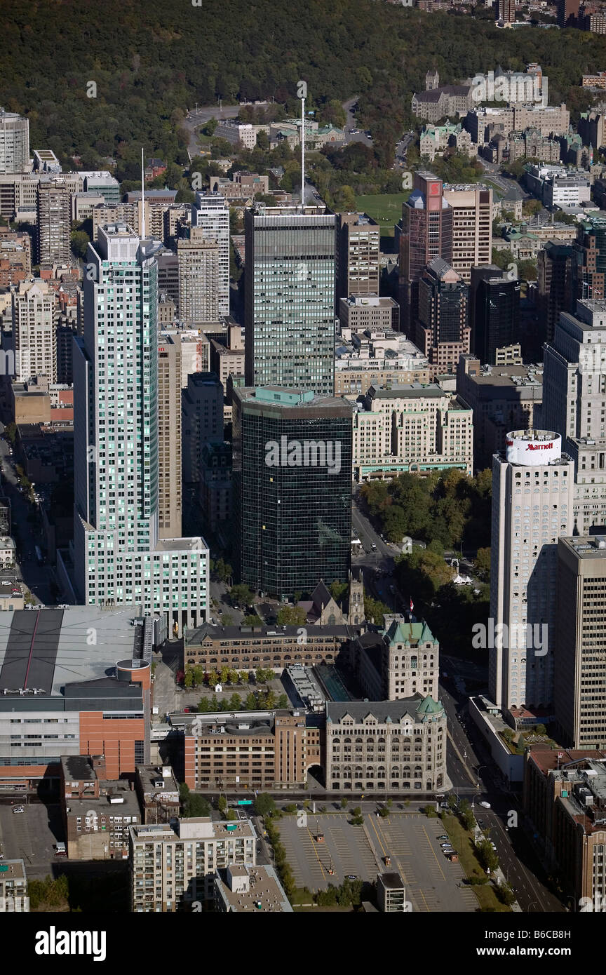 aerial view above Montreal Quebec Canada Stock Photo - Alamy