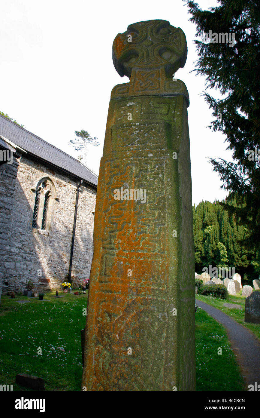 Celtic cross nevern church pembrokeshire hi-res stock photography and ...