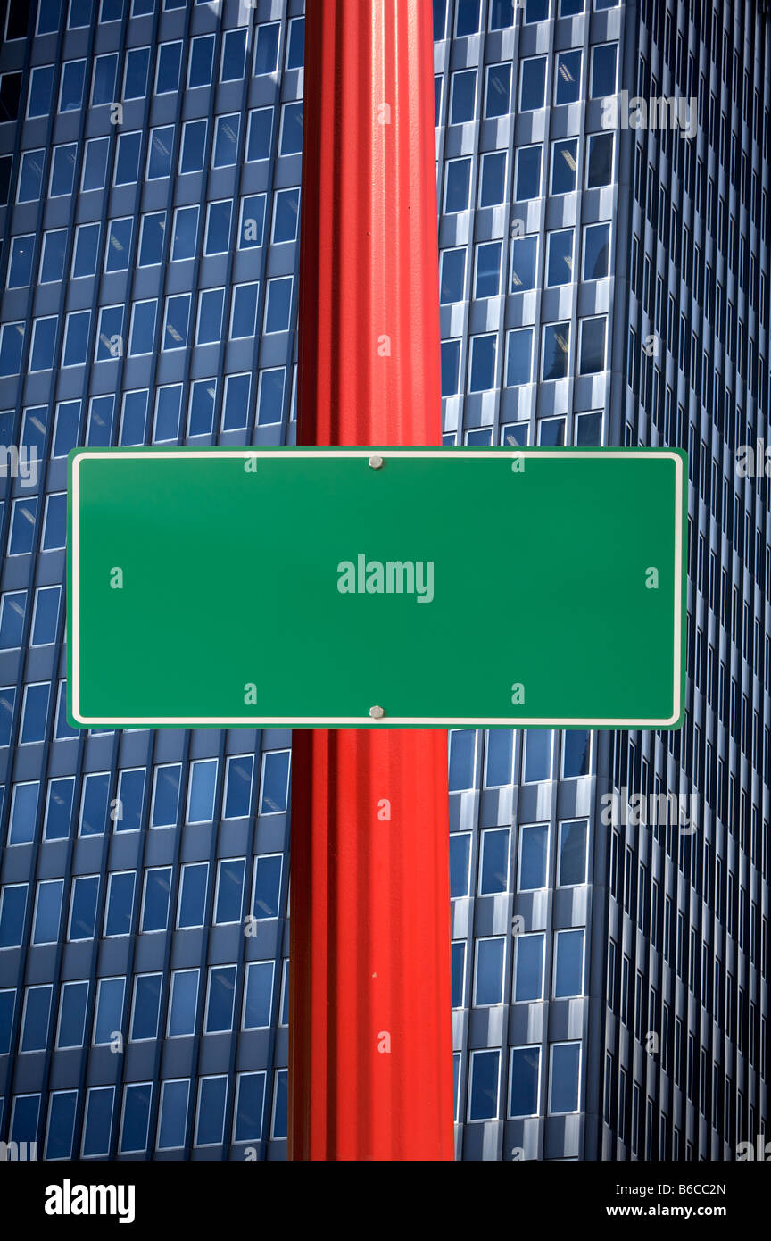blank green traffic sign Stock Photo - Alamy