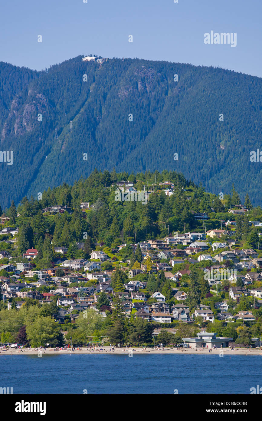 Hillside houses and beach North Vancouver "British Columbia" Canada ...