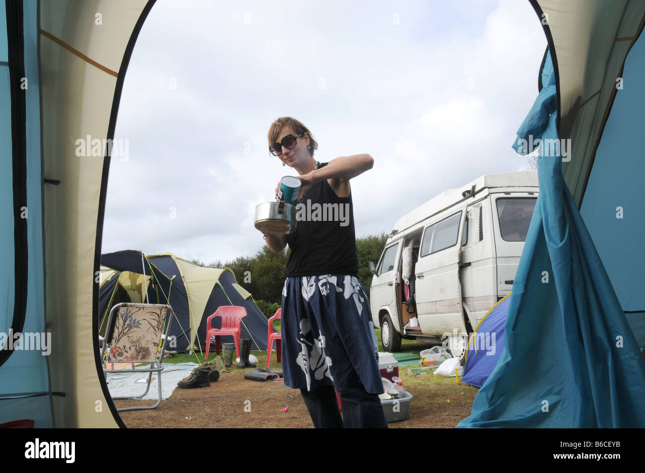 Messy campsite hi-res stock photography and images - Alamy