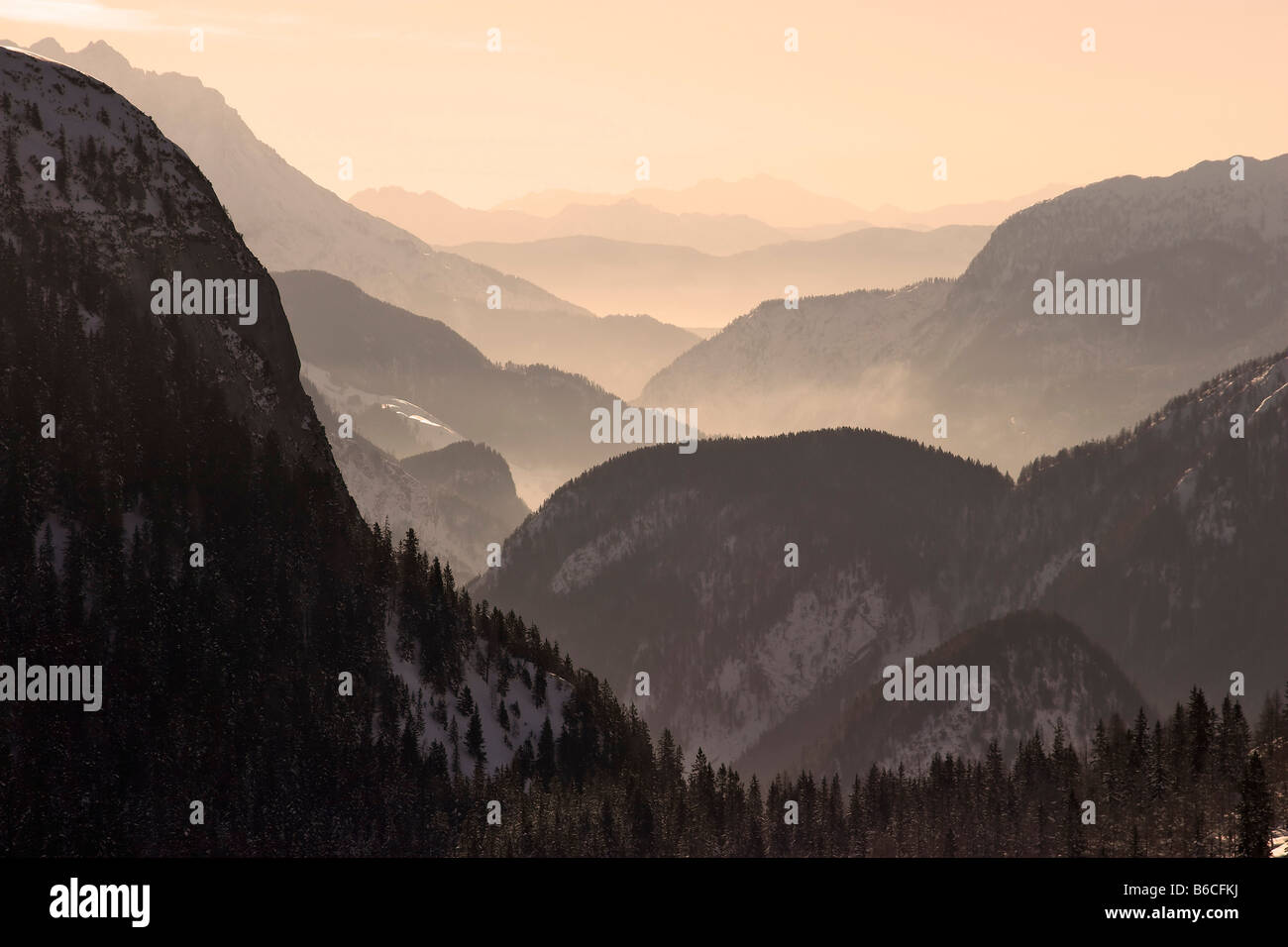 Panoramic view of mountain range Stock Photo - Alamy