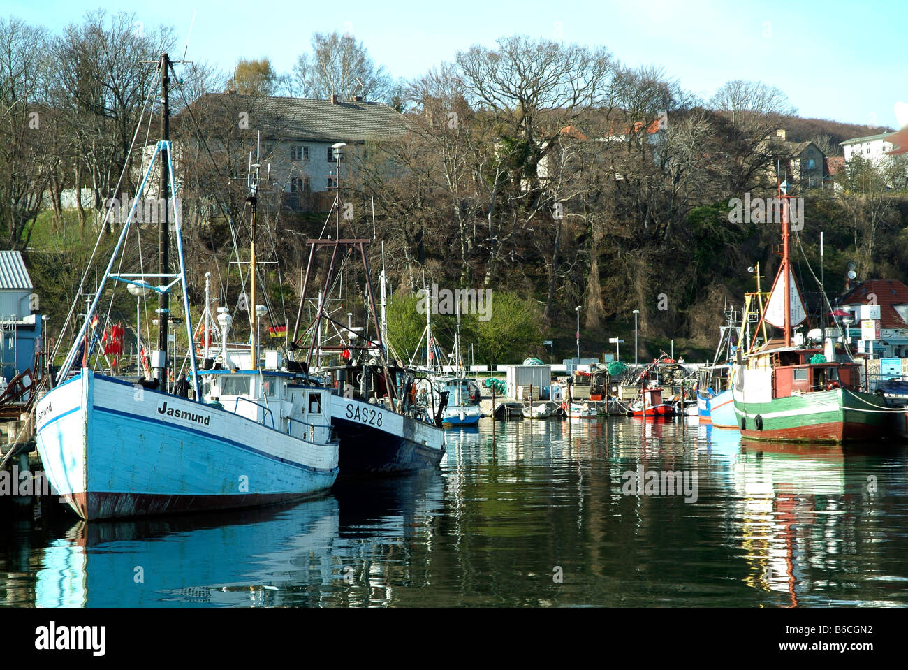 Boats at harbor Stock Photo - Alamy