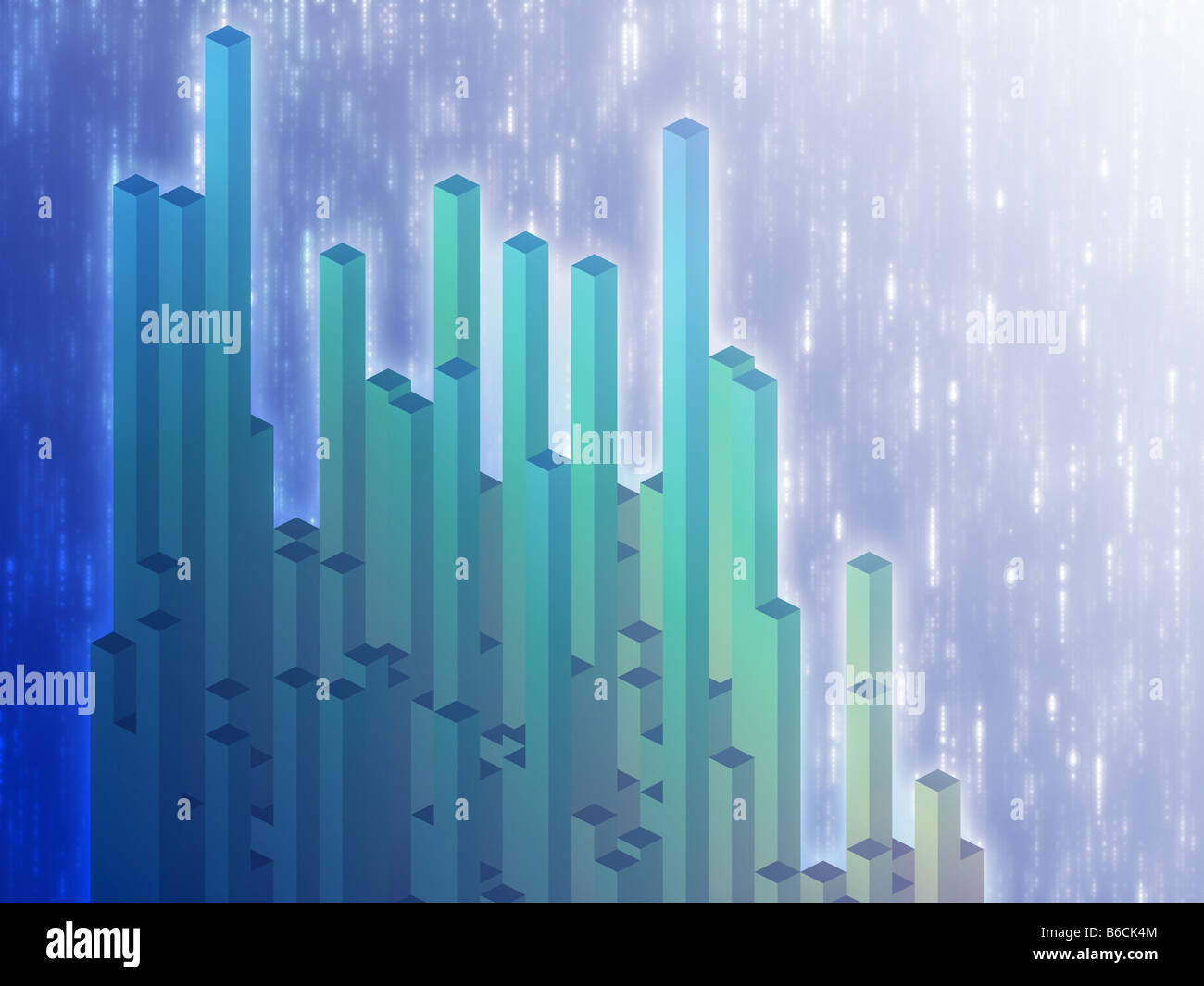 Abstract illustration wallpaper of 3d geometric columns Stock Photo - Alamy