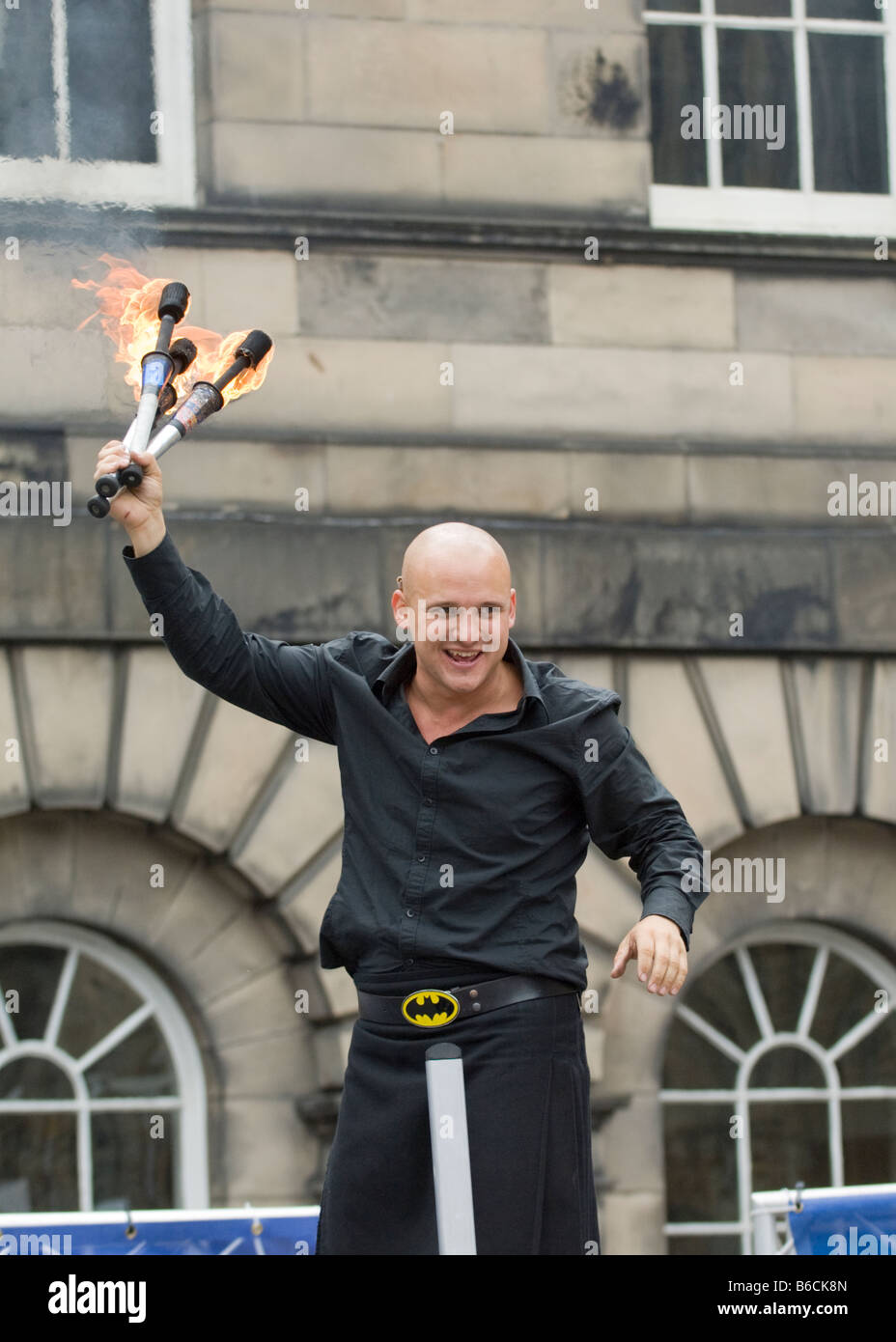 Street performer juggling fire on hi-res stock photography and images ...