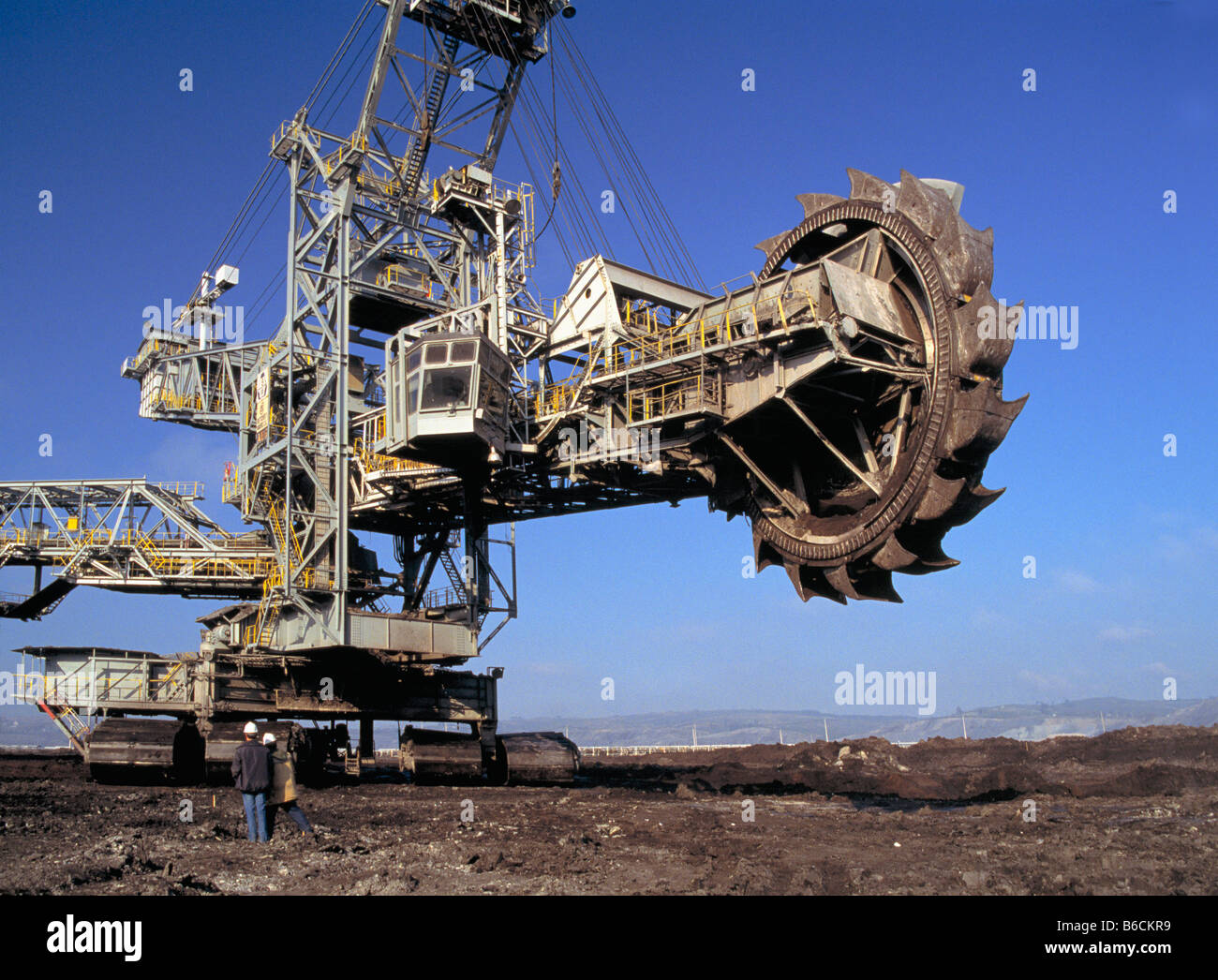 Excavation crane in coal mine, Galicia, Spain Stock Photo - Alamy
