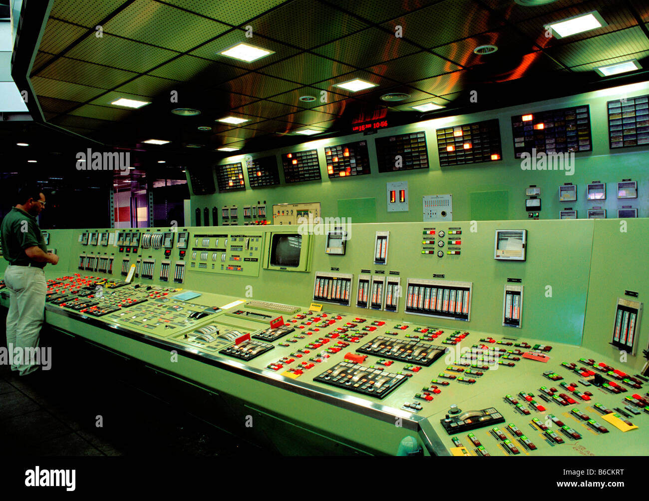 Interiors of control room of thermoelectric power plant Stock Photo - Alamy