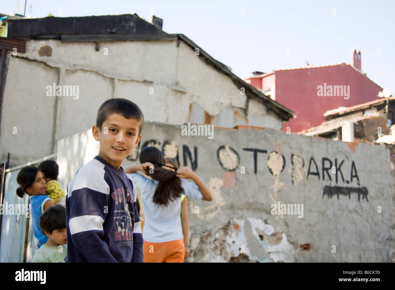 Turkish children playing outdoors Stock Photo - Alamy