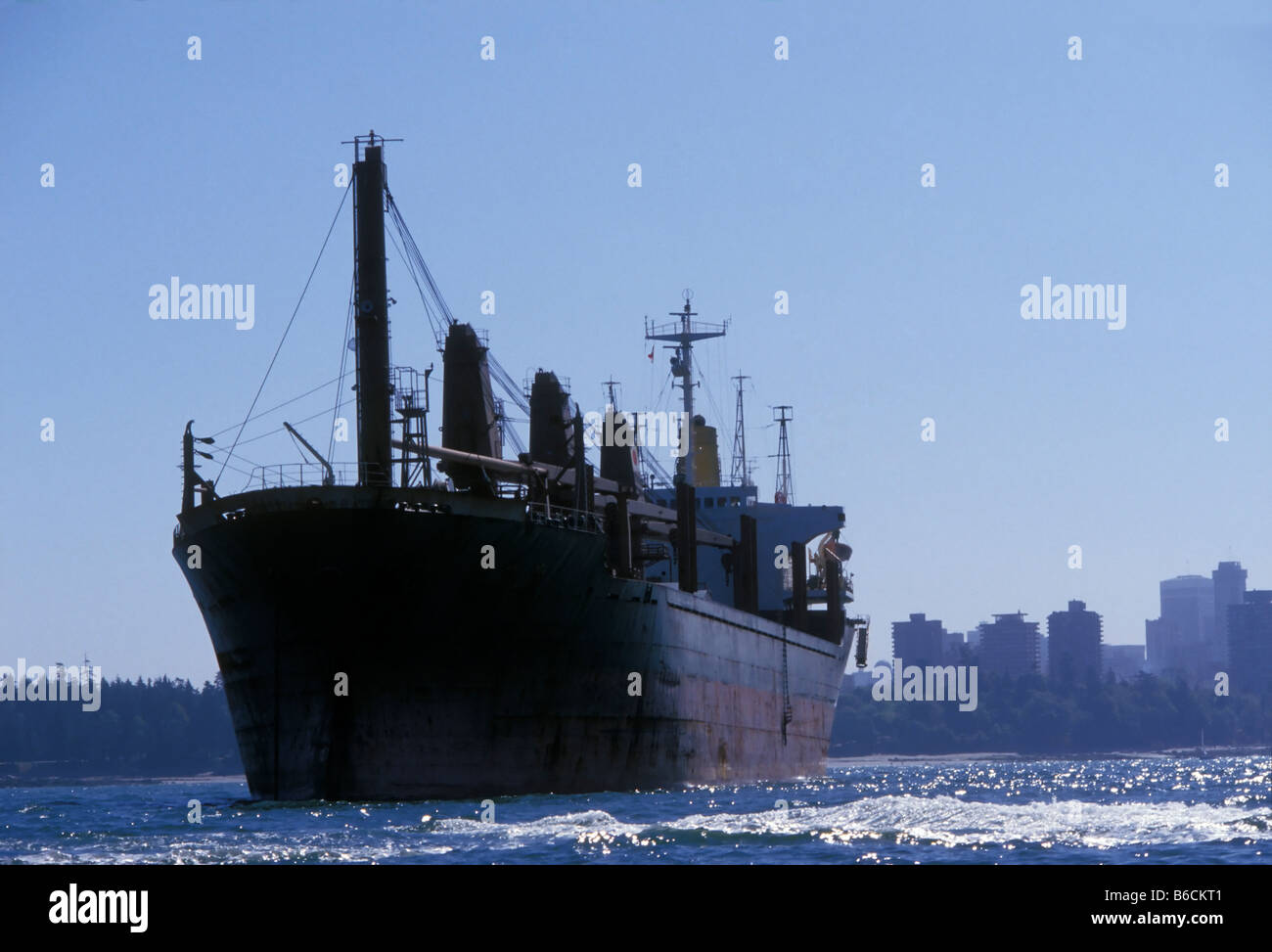 Freighter in english bay hi-res stock photography and images - Alamy