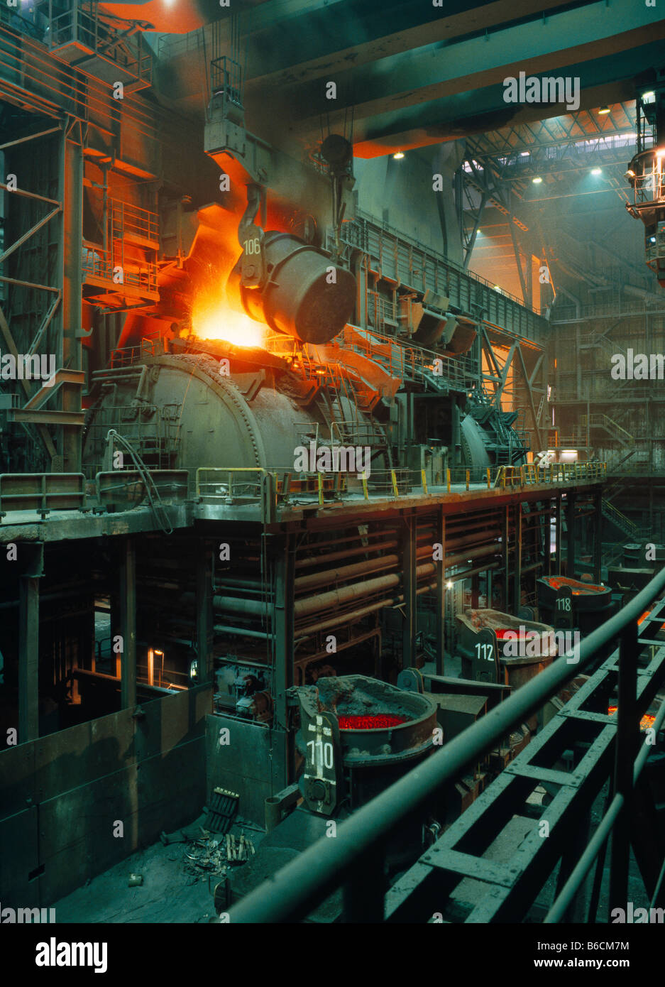Interiors of steel mill Stock Photo - Alamy