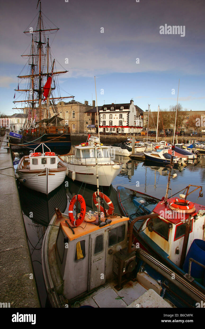 Sutton Harbour on the Barbican in Plymouth, Devon Stock Photo - Alamy