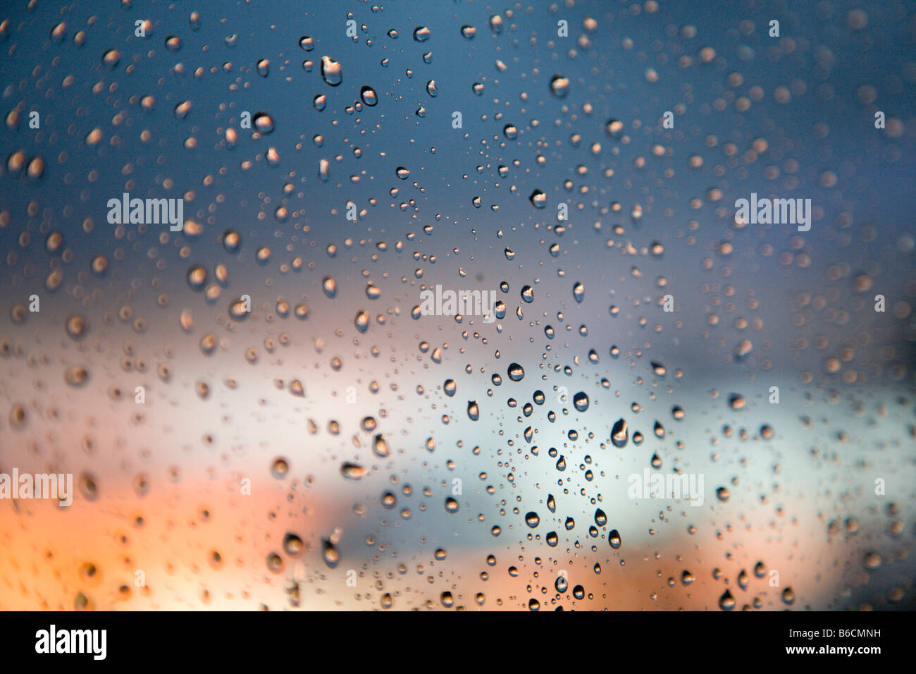 Water drops on window pane Stock Photo - Alamy